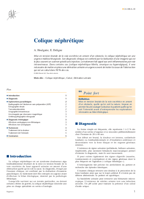 (PDF) Colique néphrétique