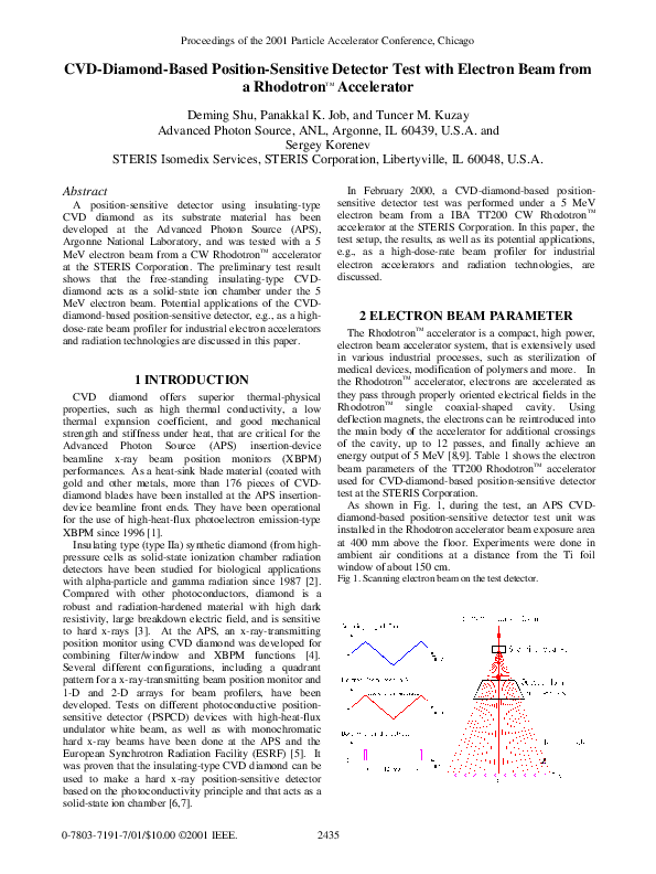 (PDF) CVD-diamond-based position-sensitive detector test with electron ...