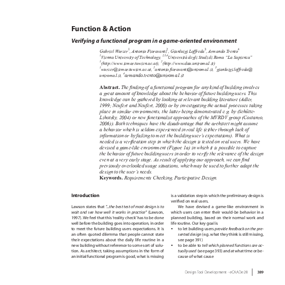 (PDF) Function & Action: Verifying a functional program in a game-oriented environment