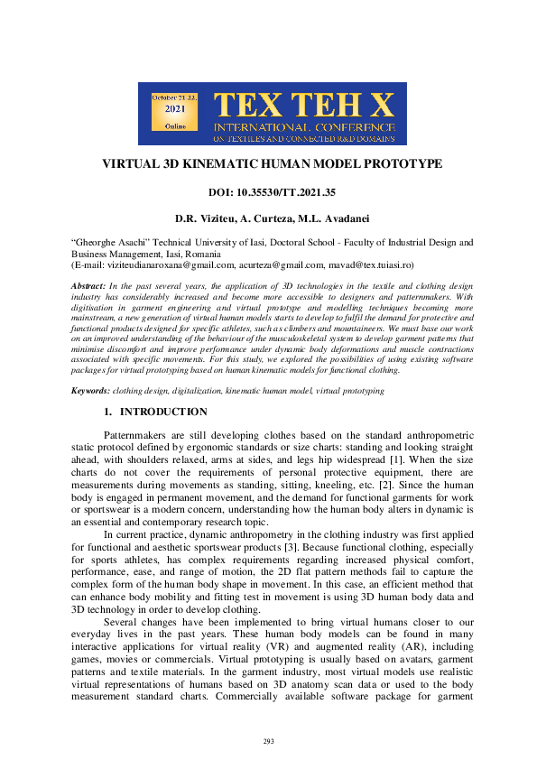 (PDF) Virtual 3D Kinematic Human Model Prototype
