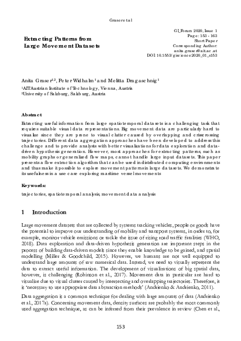 Pdf Extracting Patterns From Large Movement Datasets