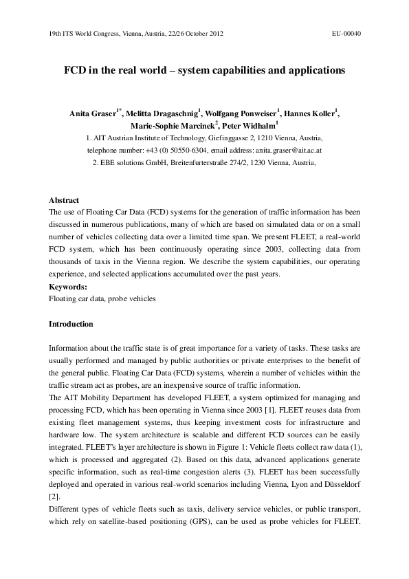 (PDF) Real-World Applications of FCD Systems