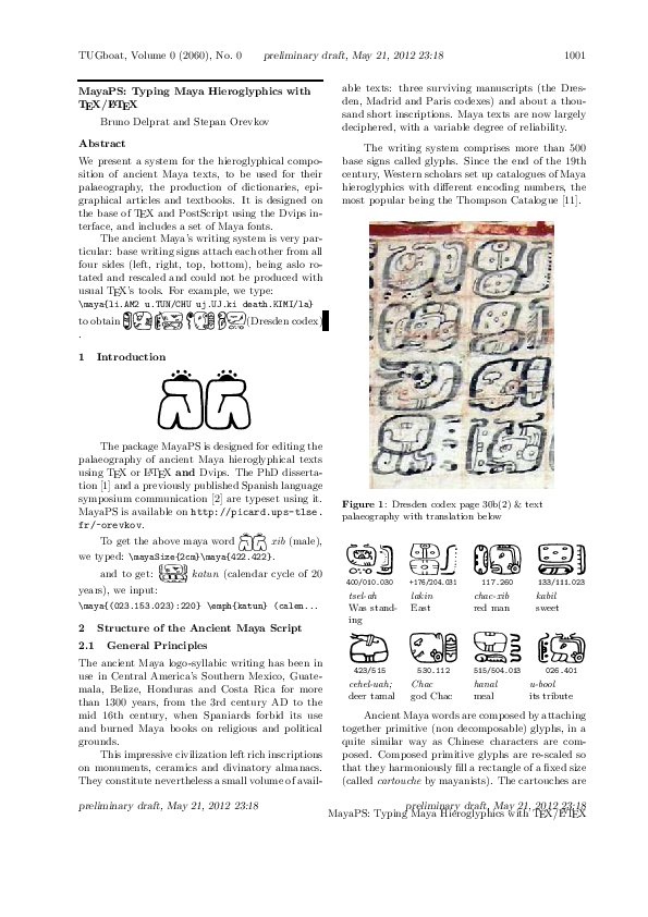(PDF) MayaPS: Typing Maya Hieroglyphics with TEX/LTEX