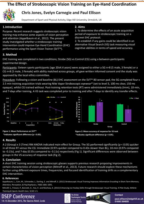 (PDF) The Effect of Stroboscopic Vision Training on Eye-Hand Coordination