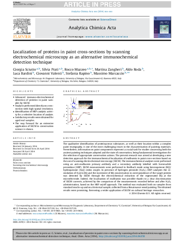 (PDF) Localization of proteins in paint cross-sections by scanning ...