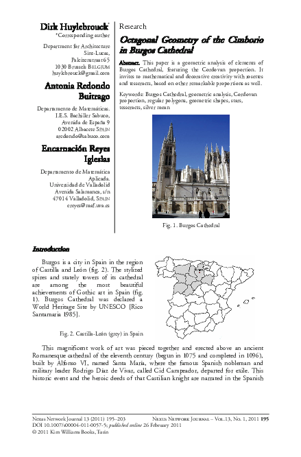 (PDF) Octagonal Geometry of the Cimborio in Burgos Cathedral