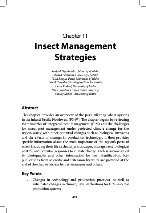 (PDF) Insect Management Strategies
