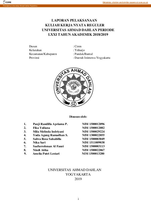 (PDF) Laporan KKN Unit III.D.3