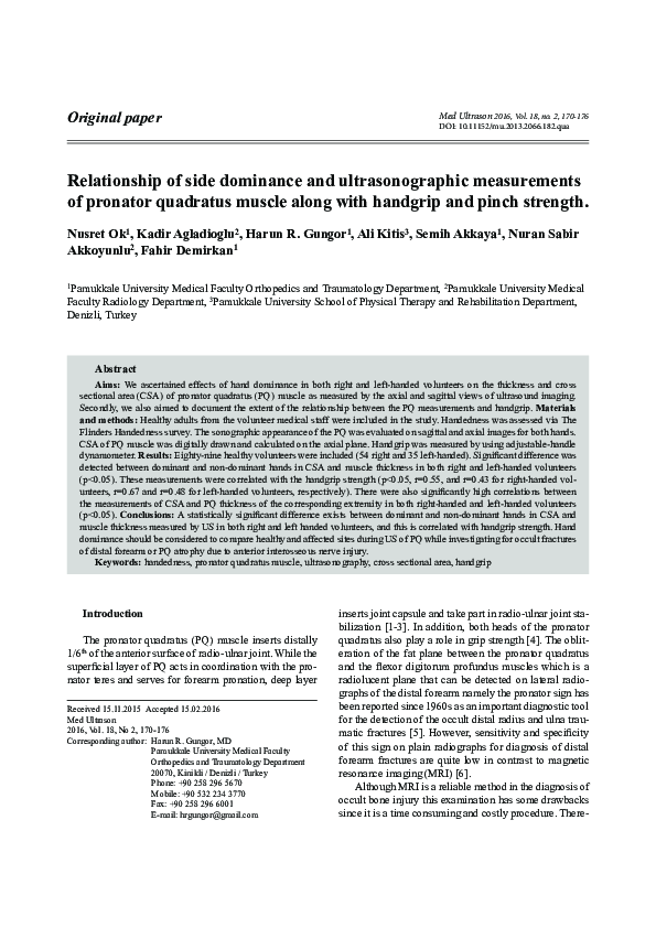 (PDF) Relationship of side dominance and ultrasonographic measurements ...