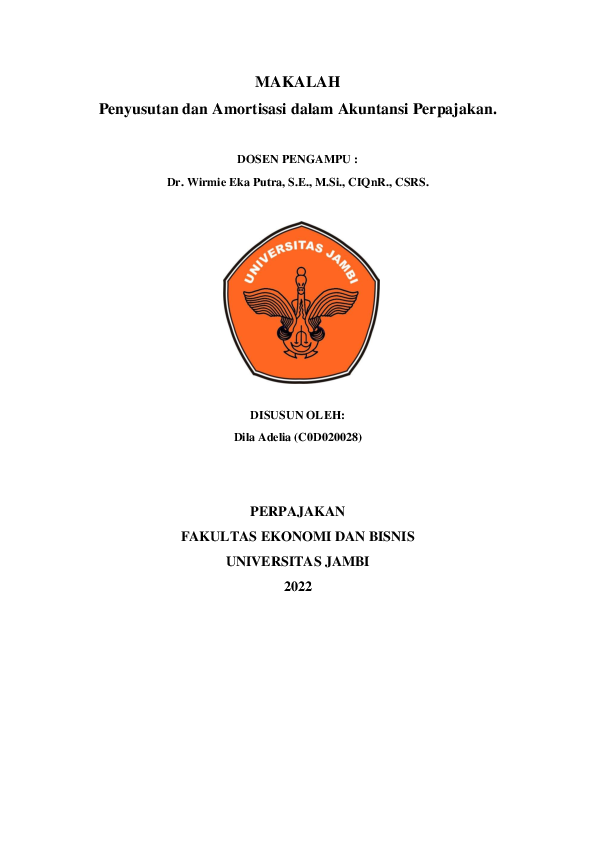 (PDF) Makalah Penyusutan & Amortisasi