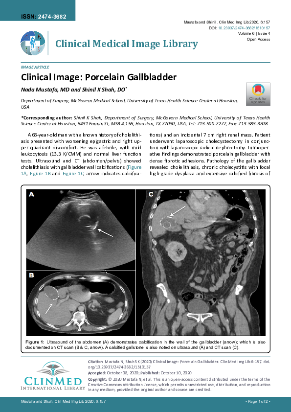 (PDF) Clinical Image: Porcelain Gallbladder