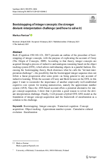 (PDF) Bootstrapping of integer concepts: the stronger deviant-interpretation challenge (and how ...