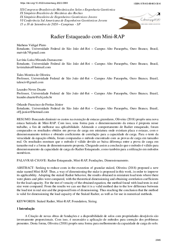 (PDF) Radier estaqueado com Mini-RAP