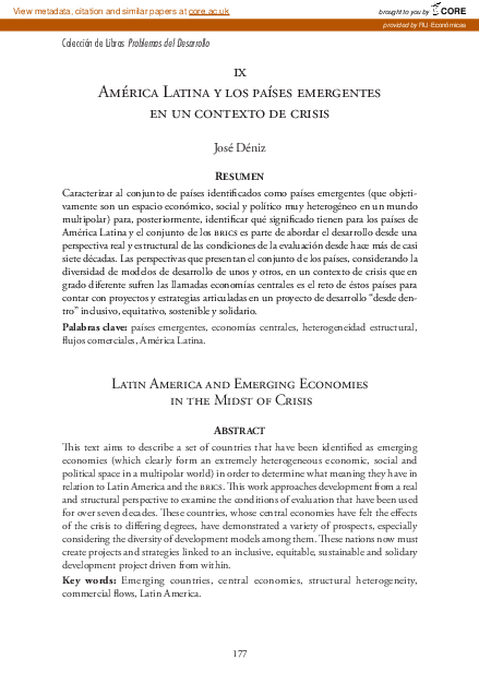 (PDF) Entre la profunda recesión y la gran crisis. Nuevas ...