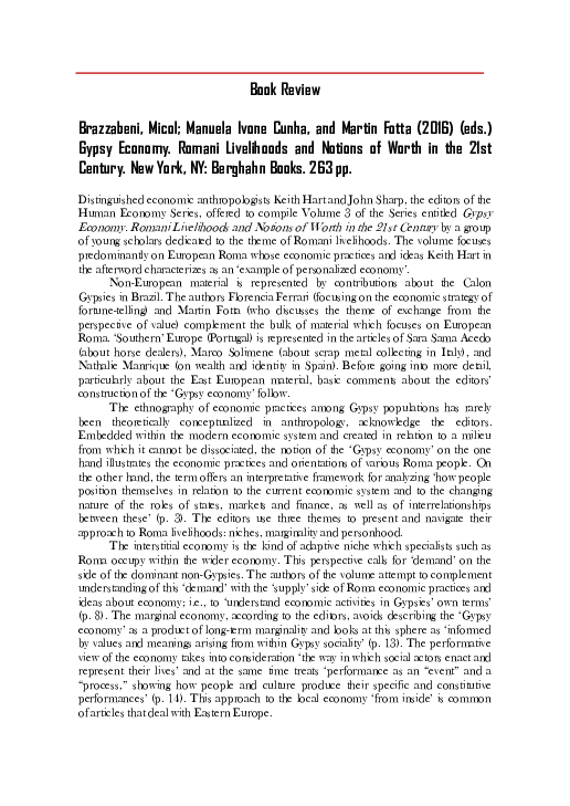 (PDF) Brazzabeni, Micol; Manuela Ivone Cunha, and Martin Fotta (2016 ...