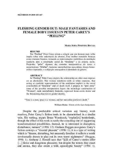 (PDF) Fleshing Gender Out: Male Fantasies and Female Body Issues in ...