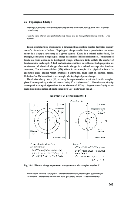 (PDF) Quantum Wave Mechanics Ch 26 Topological Charge