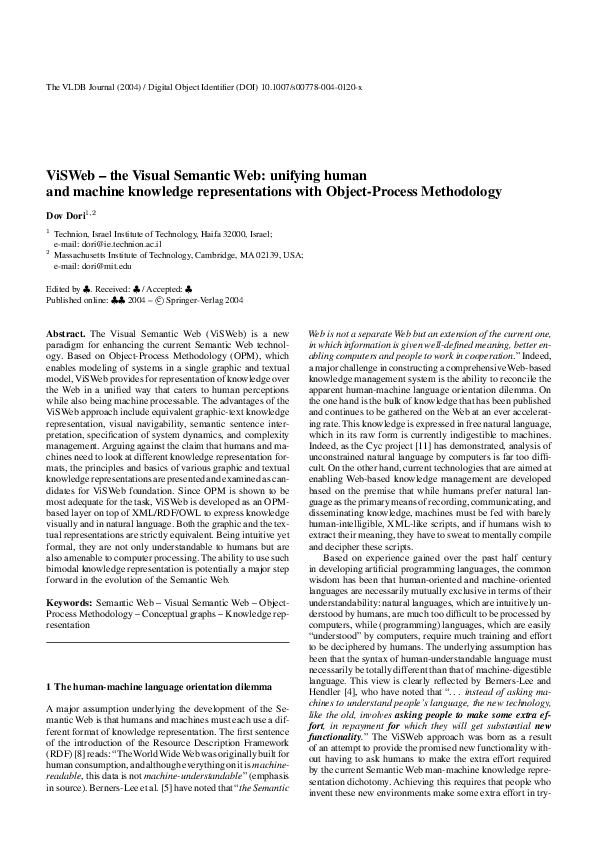 (PDF) Dov Dori, ViSWeb – The Visual Semantic Web: Unifying Human and Machine Knowledge ...