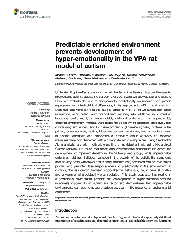 (PDF) Predictable enriched environment prevents development of hyper ...