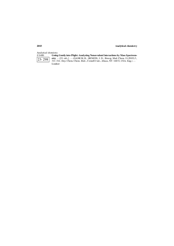 (PDF) Going gently into flight: analyzing noncovalent interactions by ...