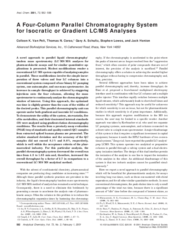 (PDF) A Four-Column Parallel Chromatography System for Isocratic or ...