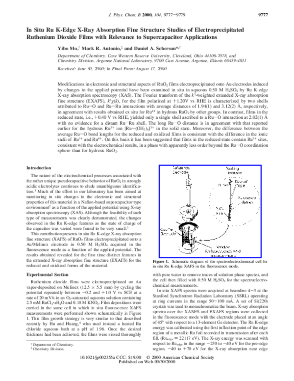 (PDF) In Situ Ru K-Edge X-Ray Absorption Fine Structure Studies of Electroprecipitated Ruthenium ...