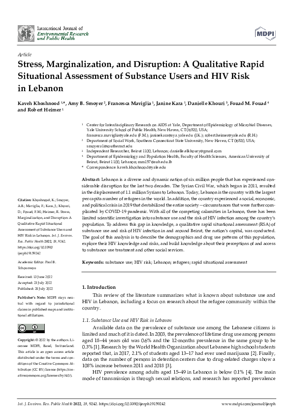 (PDF) Stress, Marginalization, and Disruption: A Qualitative Rapid ...