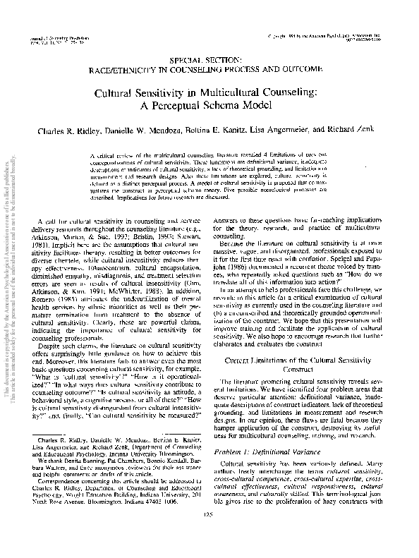 (PDF) Cultural sensitivity in multicultural counseling: A perceptual ...