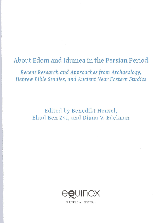 (PDF) “Edom in the Nabonidus Chronicle: A Land Conquered or a Vassal ...