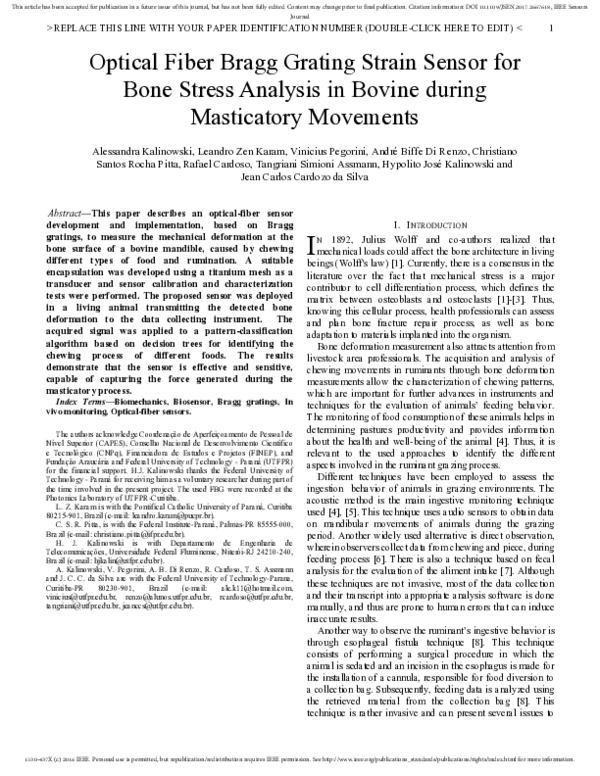 (PDF) Optical Fiber Bragg Grating Strain Sensor for Bone Stress ...