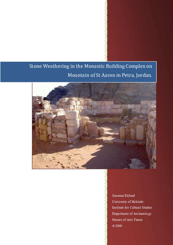 (PDF) Stone Weathering in the Monastic Building Complex on Mountain of ...