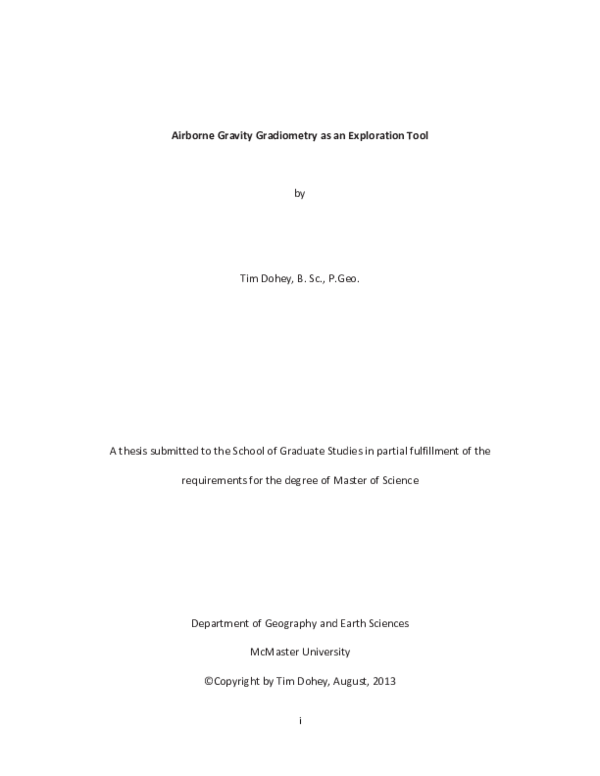 (PDF) Airborne Gravity Gradiometry as an Exploration Tool
