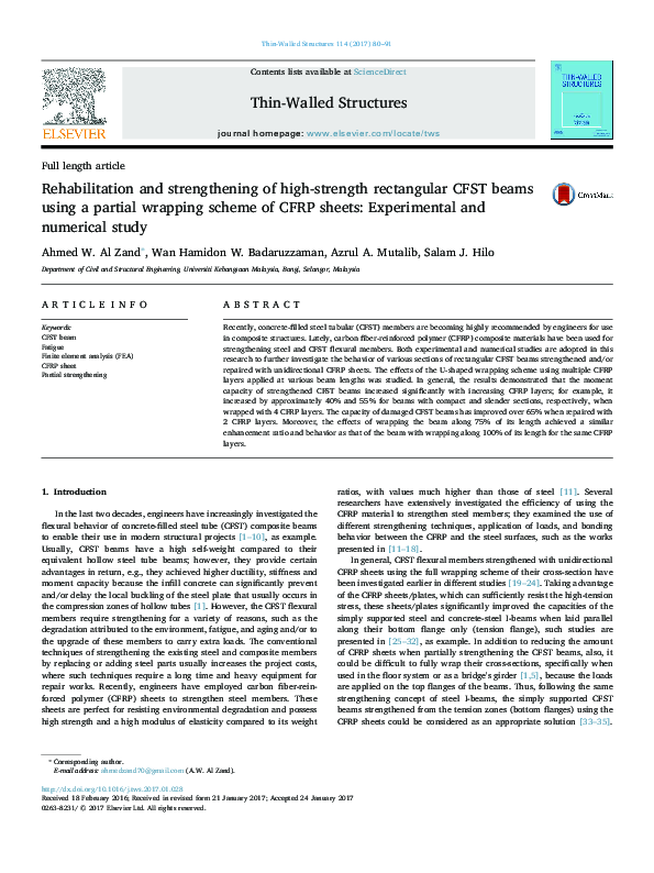 (PDF) Rehabilitation and strengthening of high-strength rectangular ...