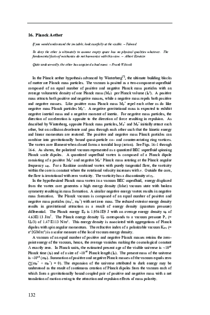 (PDF) Quantum Wave Mechanics Ch 16 Planck Aether