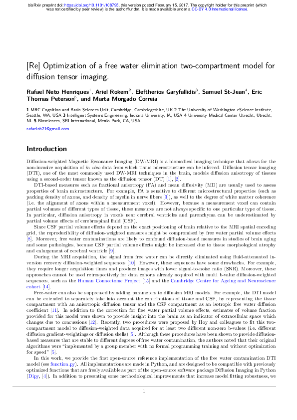 (PDF) [Re] Optimization of a free water elimination two-compartment ...