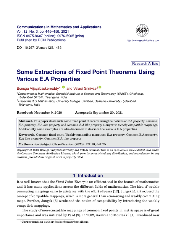 Pdf Some Extractions Of Fixed Point Theorems Using Various Ea Properties
