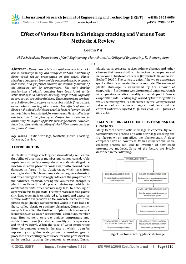 (PDF) Effect of Various Fibers in Shrinkage cracking and Various Test ...