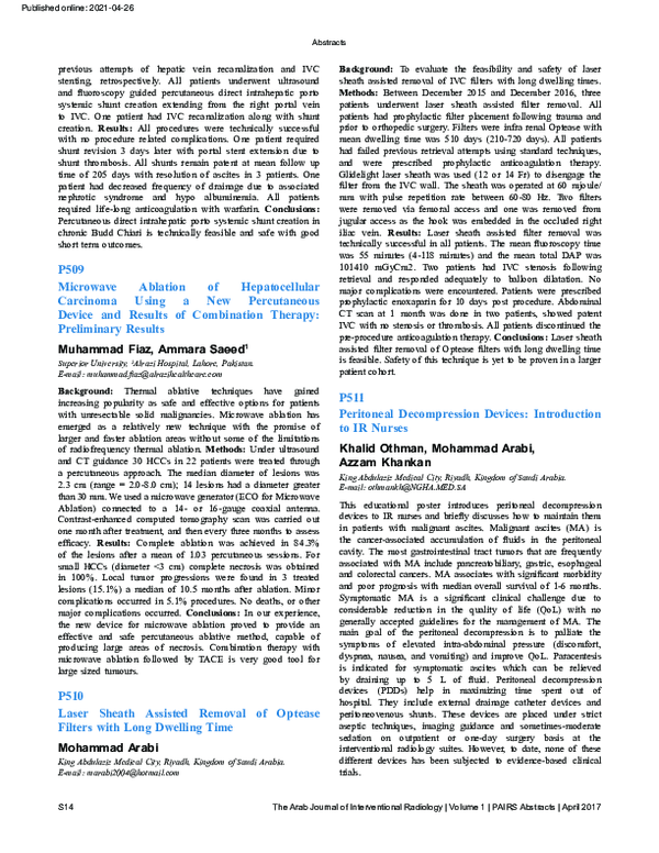 (PDF) Laser Sheath Assisted Removal of Optease Filters with Long ...