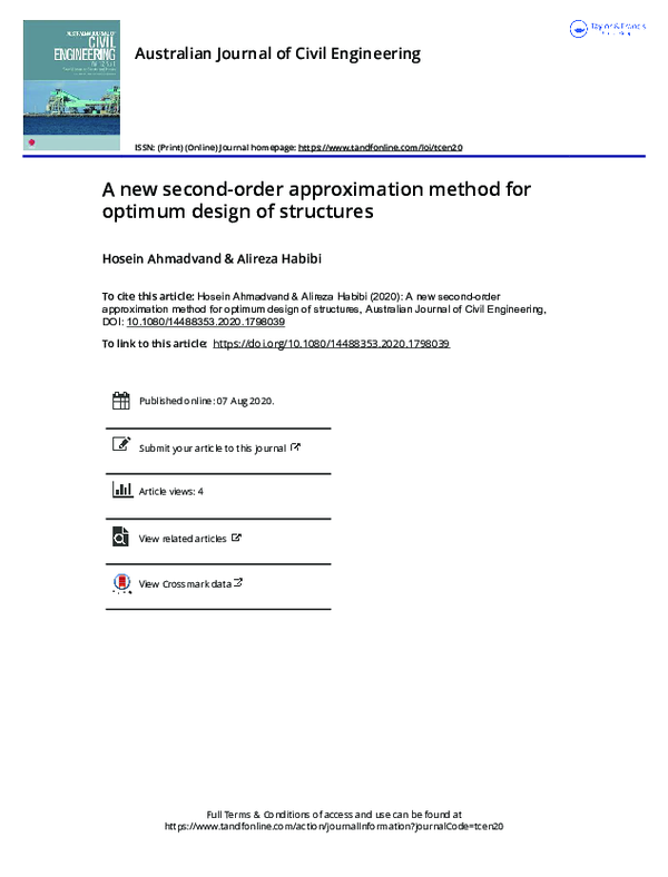 (PDF) A new second-order approximation method for optimum design of ...
