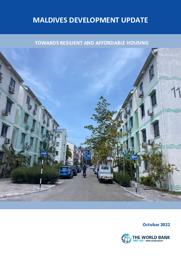 (PDF) Maldives Development Update, October 2022: Towards Resilient and Affordable Housing