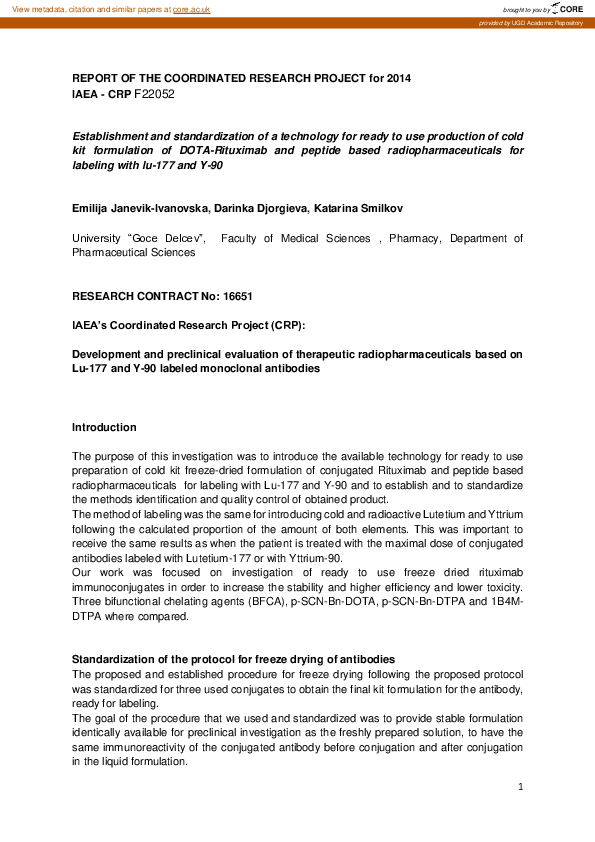 (PDF) Development and preclinical evaluations of therapeutic ...