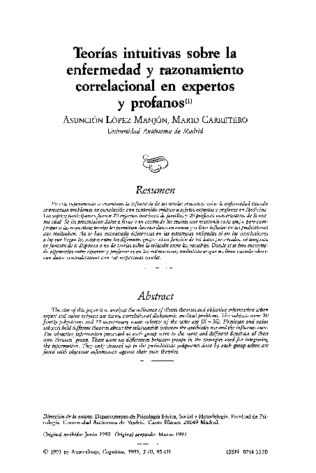 (PDF) Teorías intuitivas sobre la enfermedad y razonamiento ...