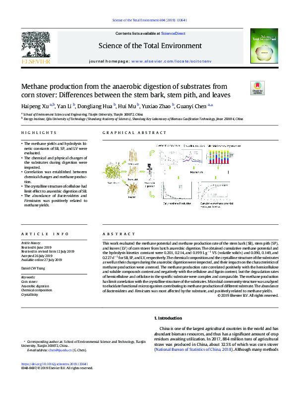 (PDF) Methane Production from Anaerobic Digestion of Distillery Residues