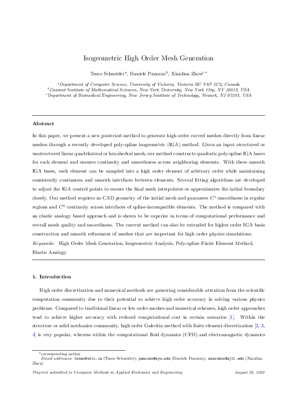 (PDF) Isogeometric high order mesh generation