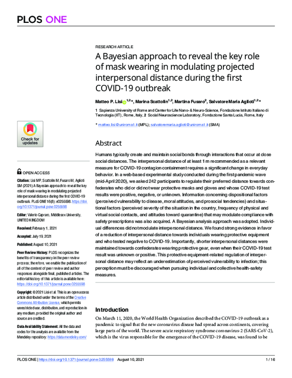 (PDF) A Bayesian approach to reveal the key role of mask wearing in ...