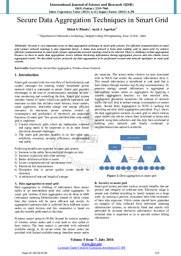 (PDF) Licensed Under Creative Commons Attribution CC BY Secure Data Aggregation Techniques in ...
