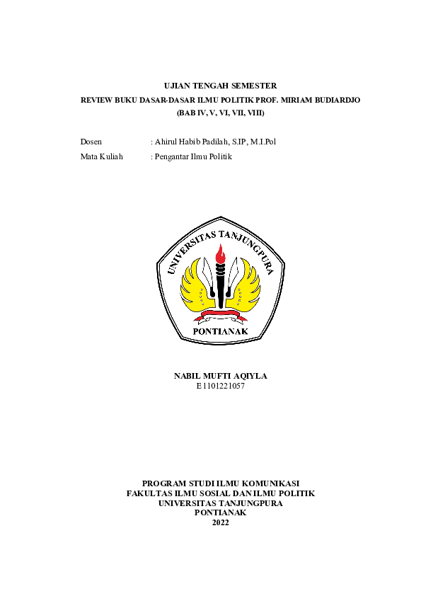 (DOC) UTS Pengantar IPOL (Nabil Mufti, IKOM 2022 FISIP UNTAN)