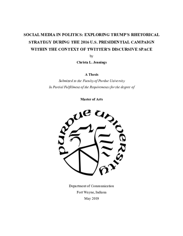 (PDF) Social Media in Politics: Exploring Trump's Rhetorical Strategy ...
