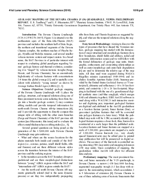 (PDF) Coronae of Parga Chasma, Venus