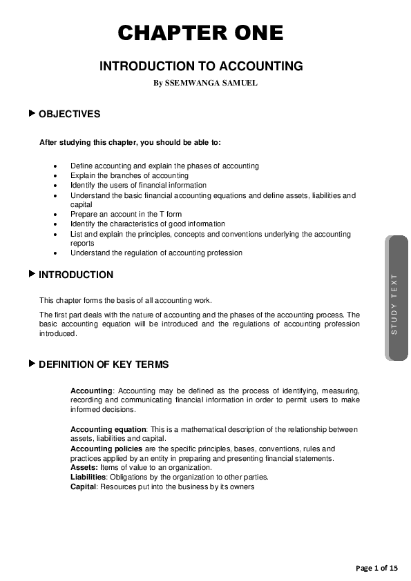 (PDF) Introduction to Accounting